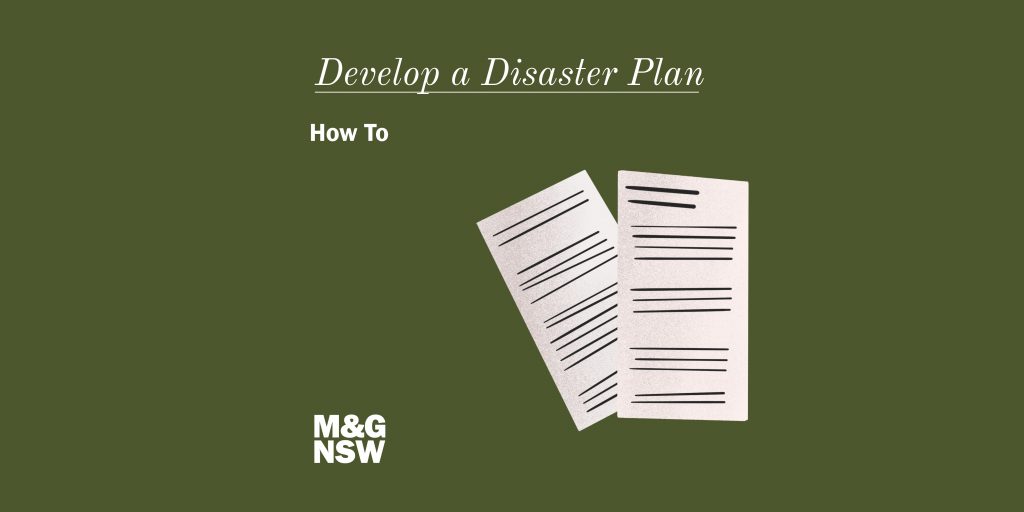 How to Develop a Disaster Plan - MGNSW