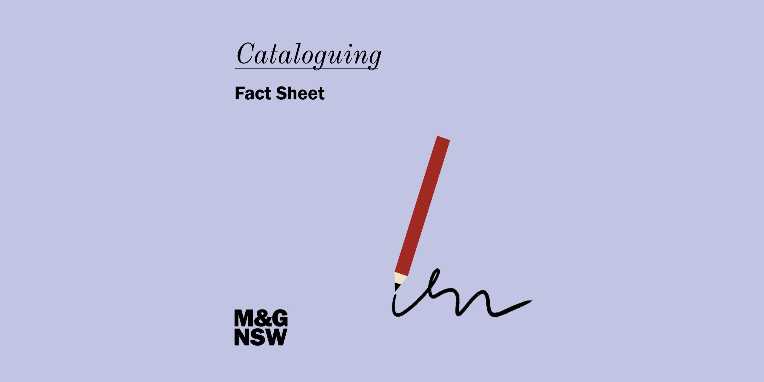 Cataloguing - MGNSW