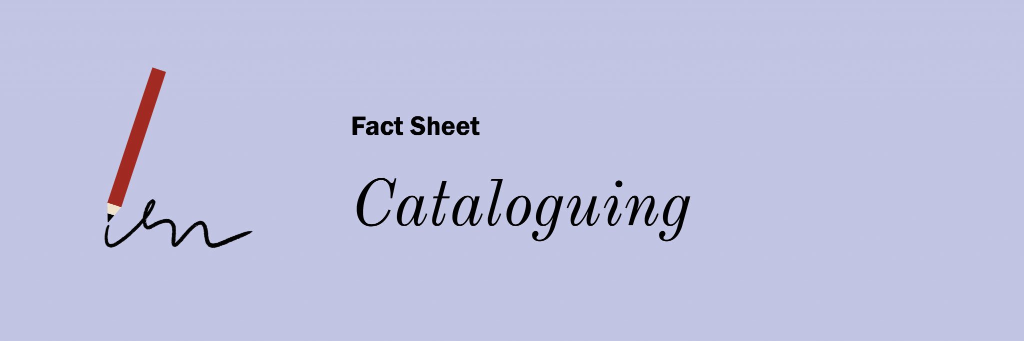 Cataloguing - MGNSW