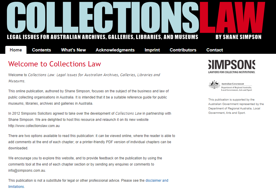 Collections Law - MGNSW