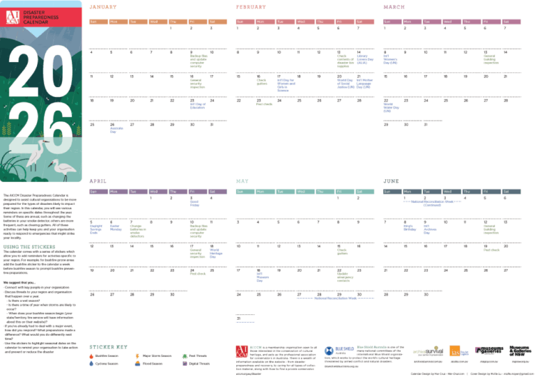 2026 Disaster Preparedness Calendar - MGNSW